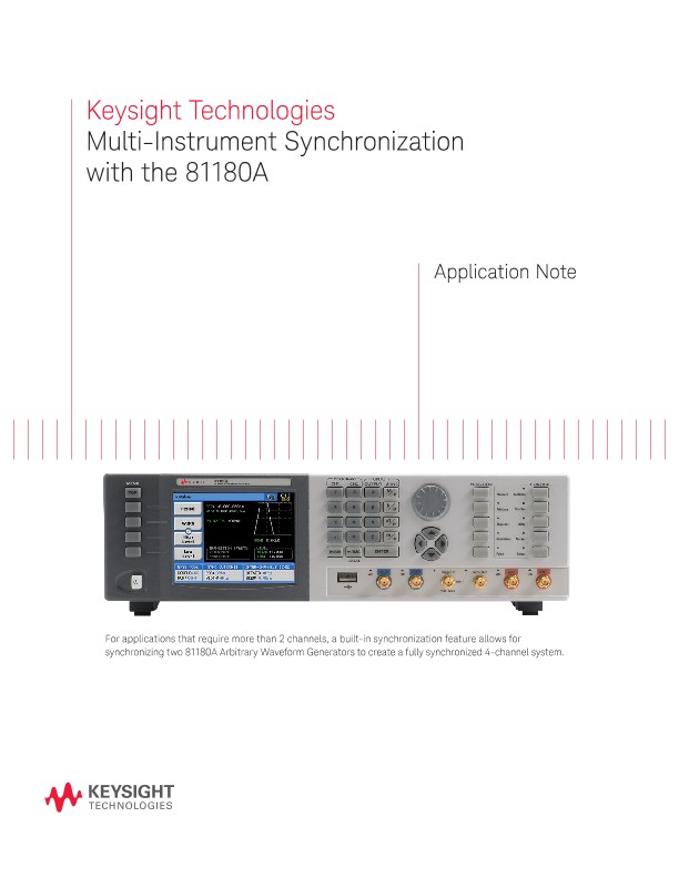 Multi-Instrument Synchronization with the 81180A PDF Asset Page | Keysight